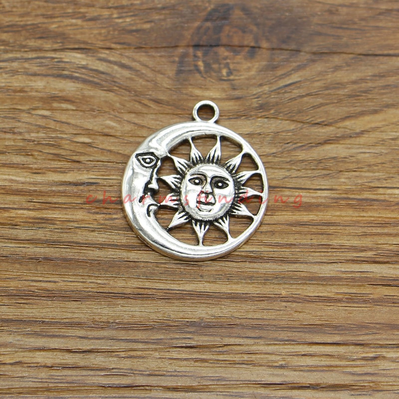 Sun and Moon Charm - Etsy
