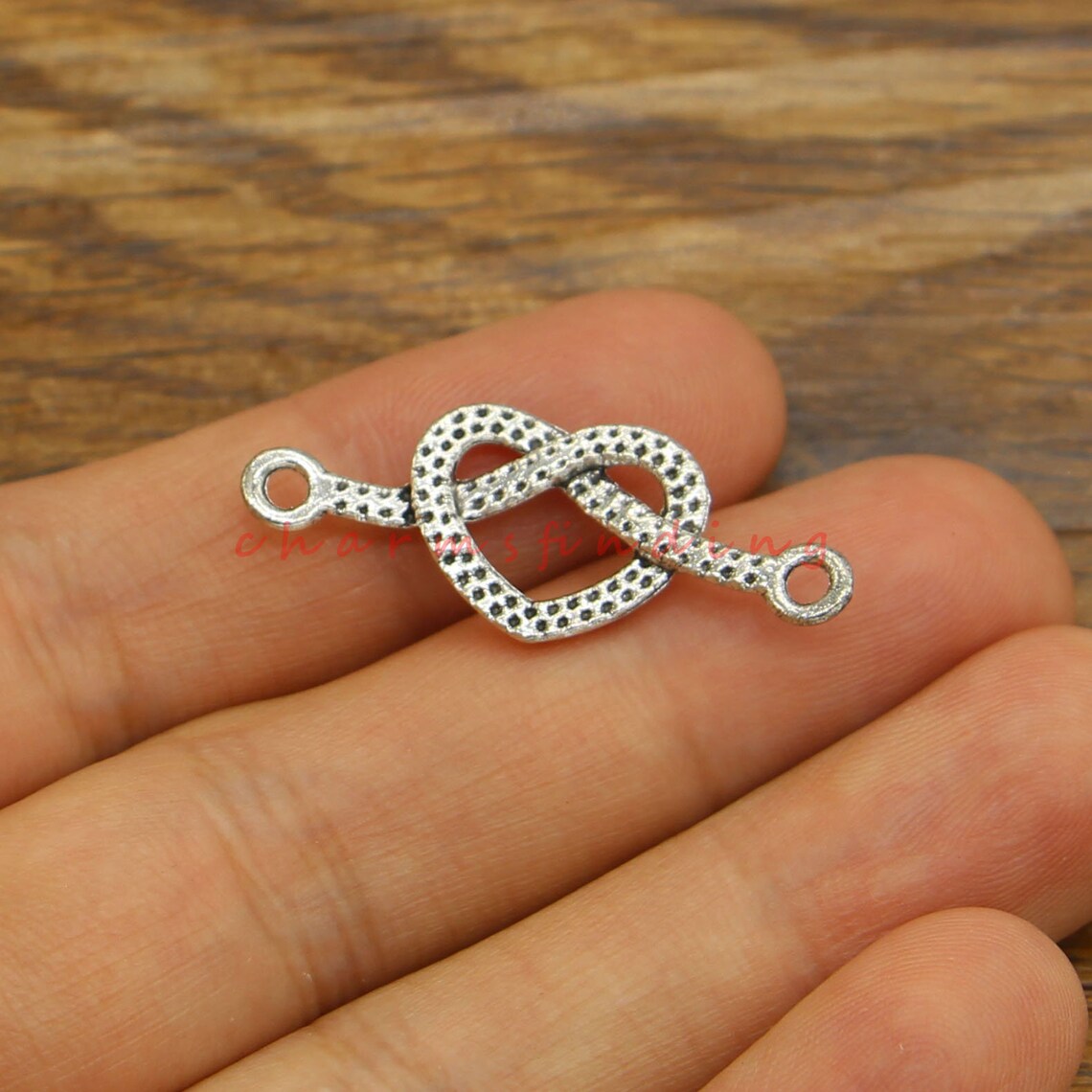 25pcs Infinity Heart Love Connector Charms Link Bracelet Necklace ...