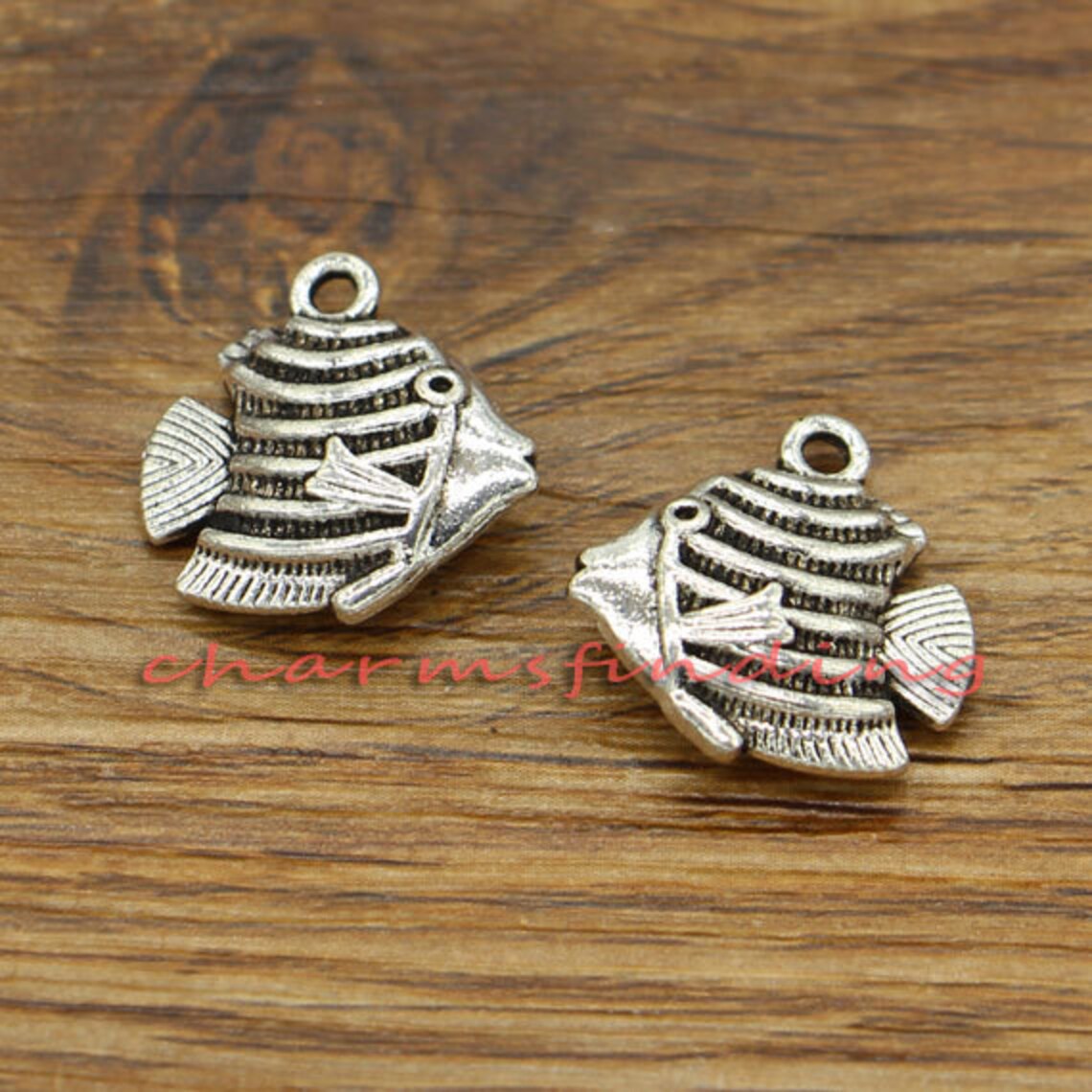 15pcs Fish Charms Tropical Fish Charm Antique Silver Tone - Etsy