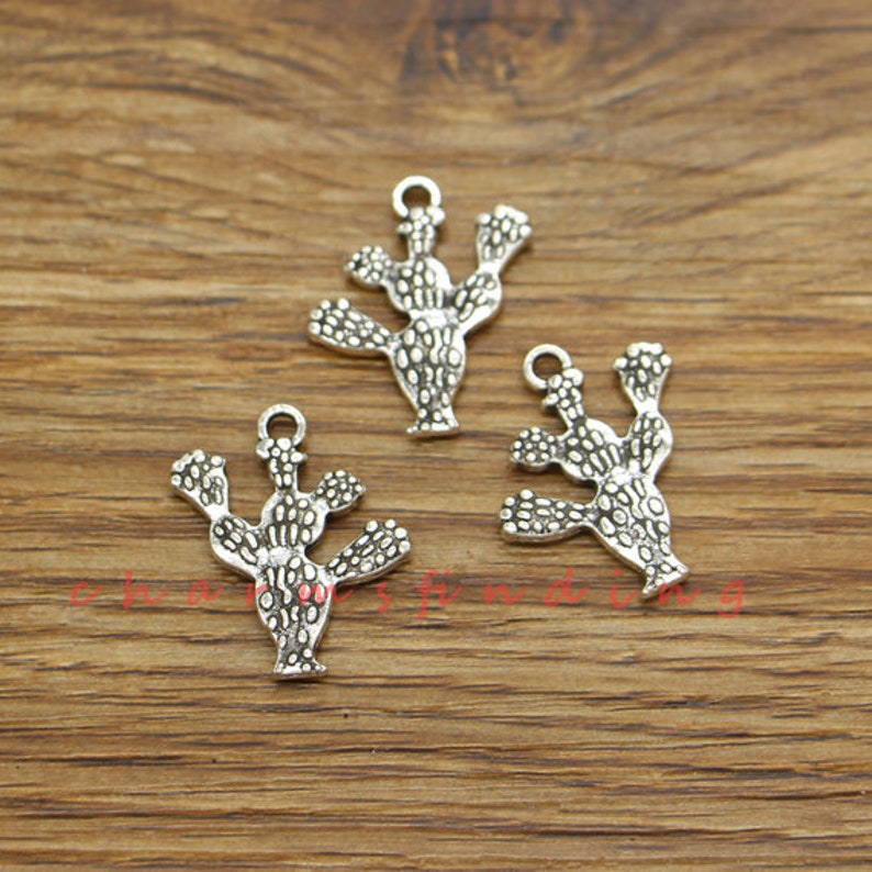 15pcs Cactus Charms Jamaica Cactus 2 Sided Charms Antique - Etsy