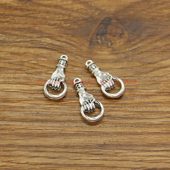 25 Hand Holding Ring Connector Charms Hand Holder Hand Charms - Etsy