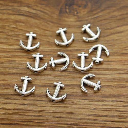50pcs Anchor Beads Spacers Charms Nautical Sailing Beads - Etsy