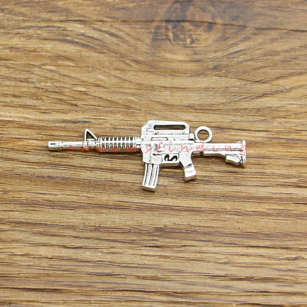 8pcs Machine Gun Charms Pendants Rifle Gun Charms Toy Charms Antique ...