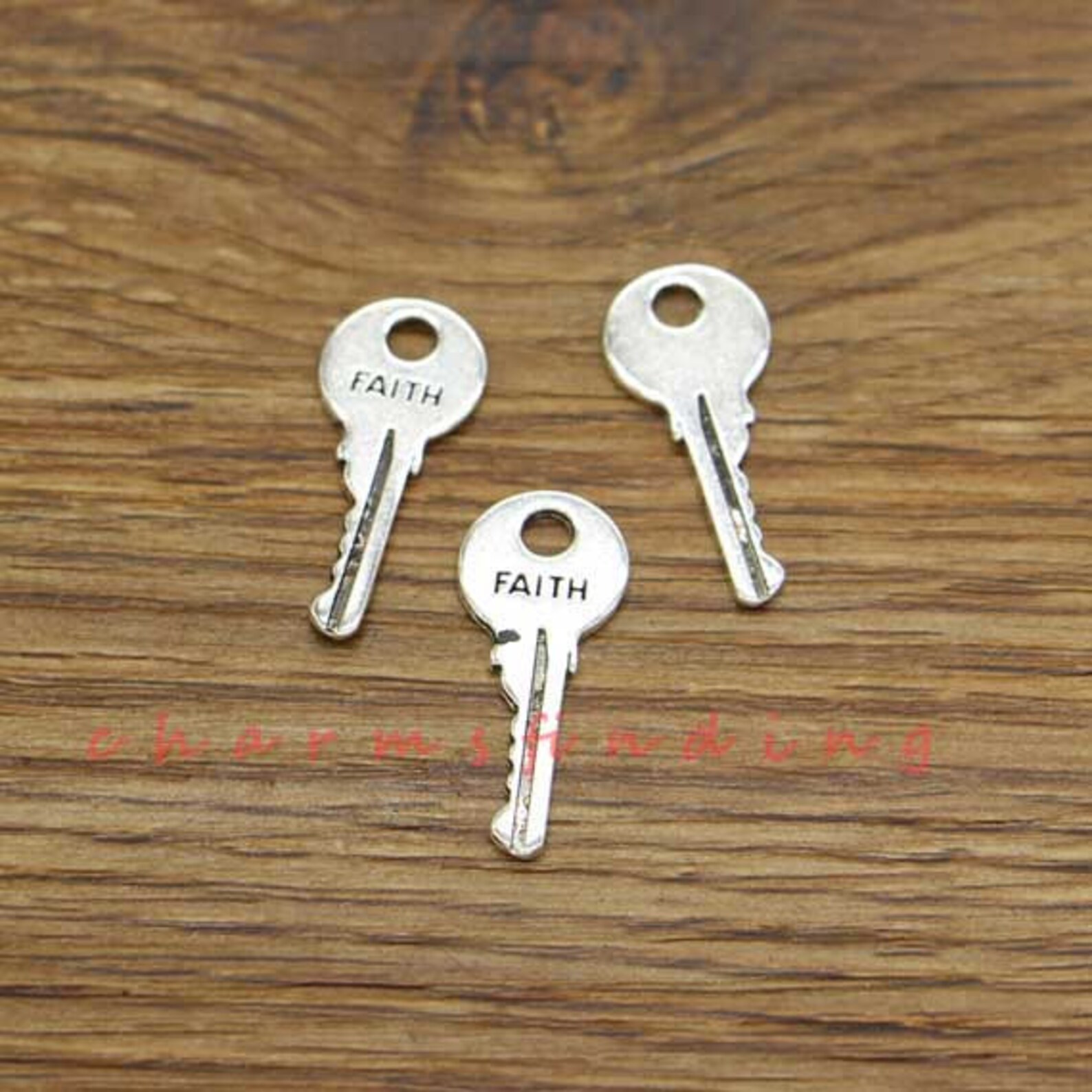 50pcs Faith Key Charms Home Key Charms Keys Antique Silver | Etsy