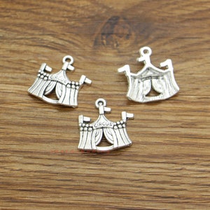 15pcs Circus Tent Charms Fair Charms Antique Silver Tone 21x22m Cf4011 ...