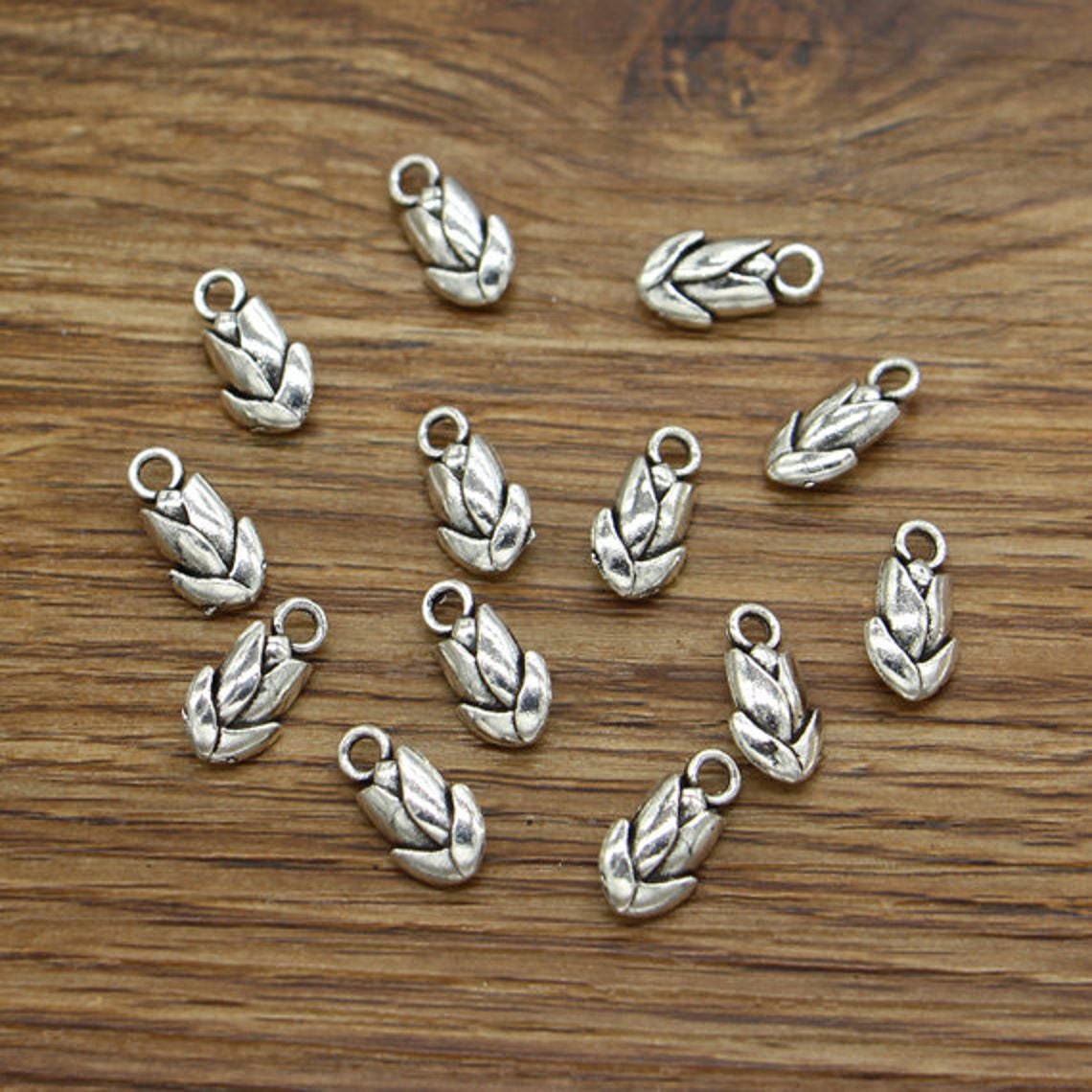 50pcs Spring Tulip Flower Floral Charms Antique Silver Tone | Etsy