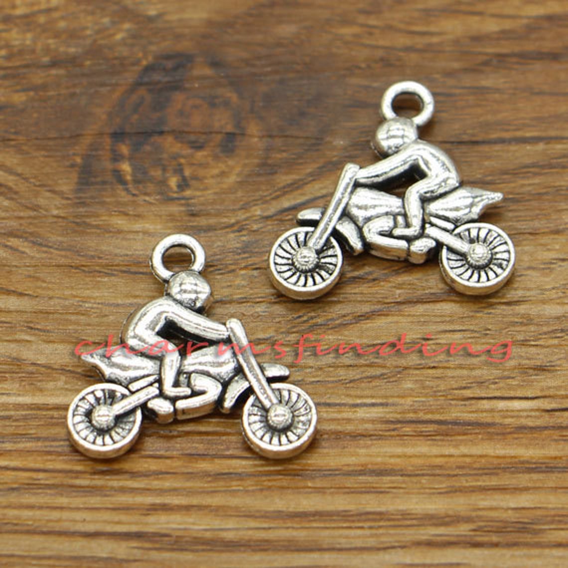 15pcs Motorcycle Charm Dirtbike Charms Antique Silver Tone - Etsy