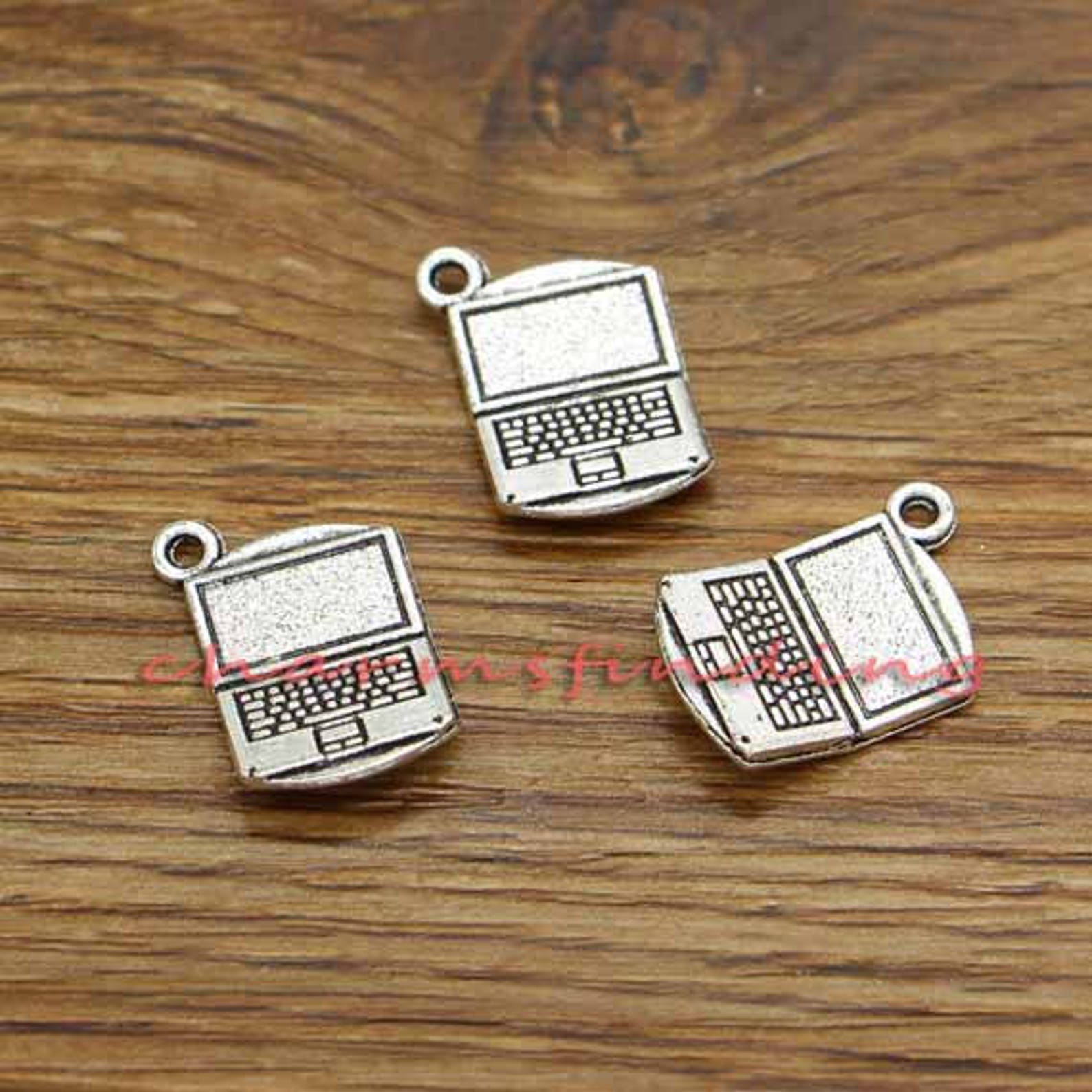 15pcs Laptop Computer Charm Antique Silver Tone 14x21mm Cf3208 | Etsy
