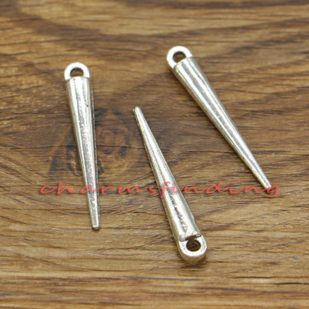 15pcs Spike Charms 3D Charms Antique Silver Tone 34x5mm Cf0110 - Etsy