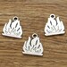 20pcs Flame Charms Blaze Fire Charm 2 Sided Antique Silver - Etsy