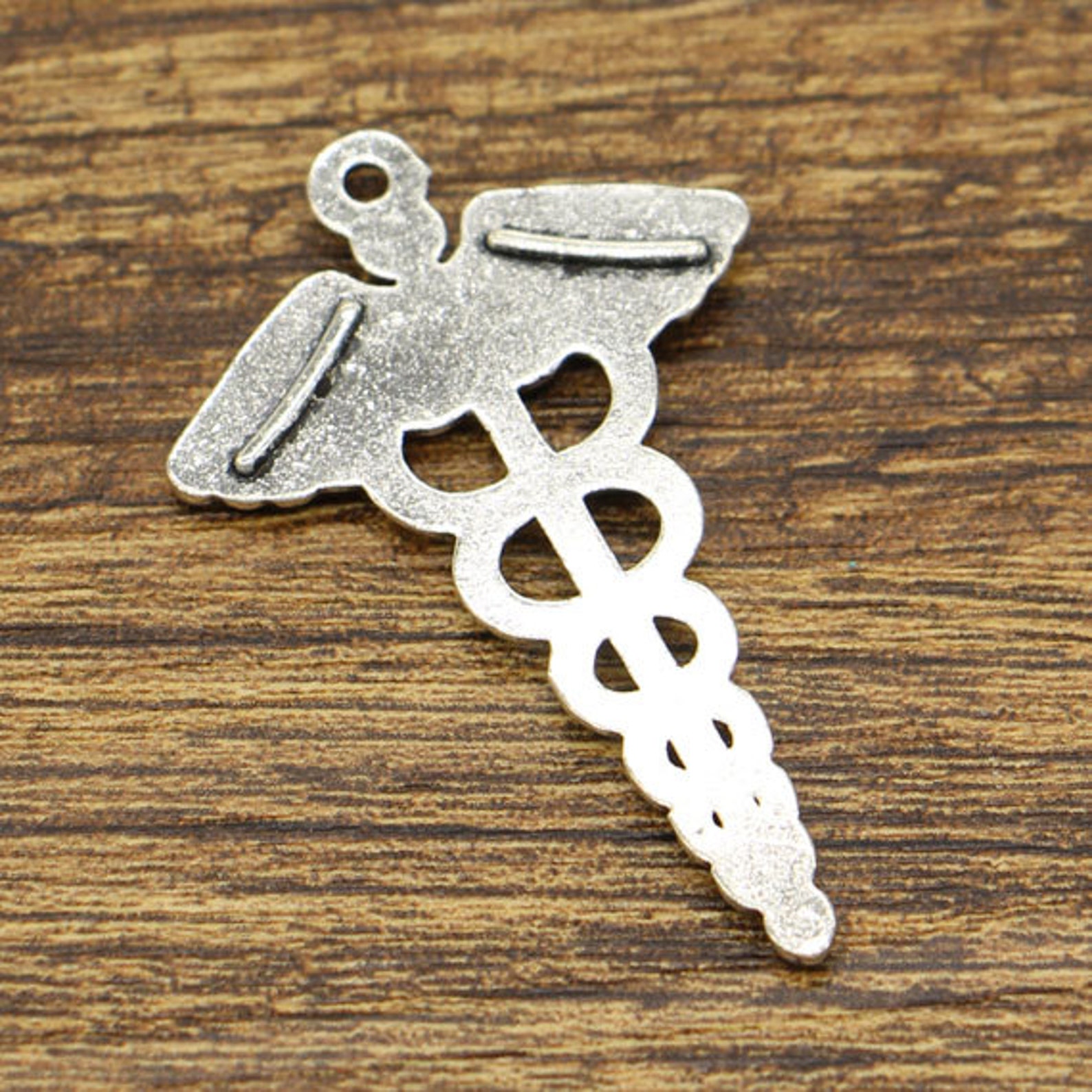 10pcs Caduceus Charms Medical Symbol Charms Antique Silver - Etsy