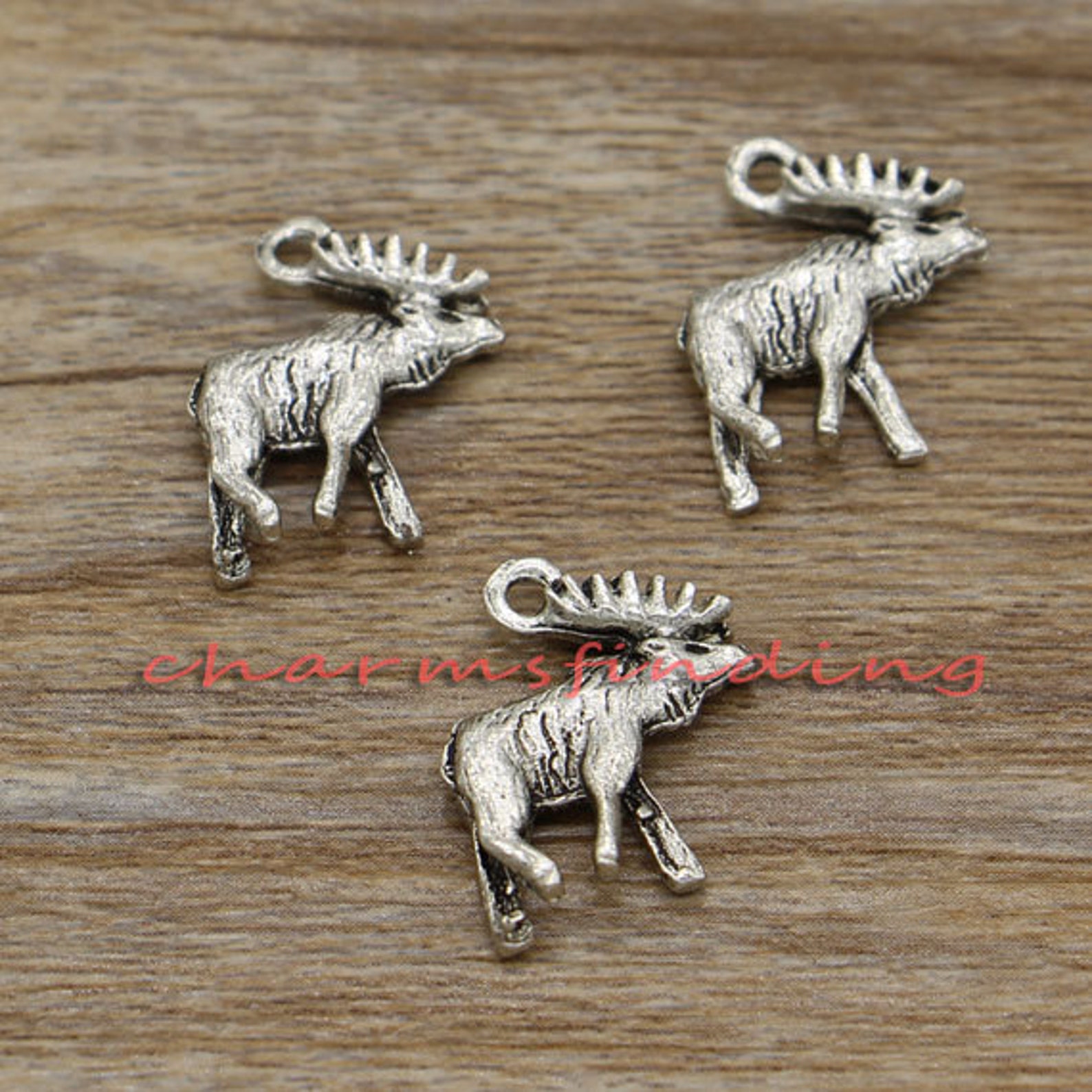 20pcs Reindeer Deer Charms Christmas Charms Antique Silver - Etsy