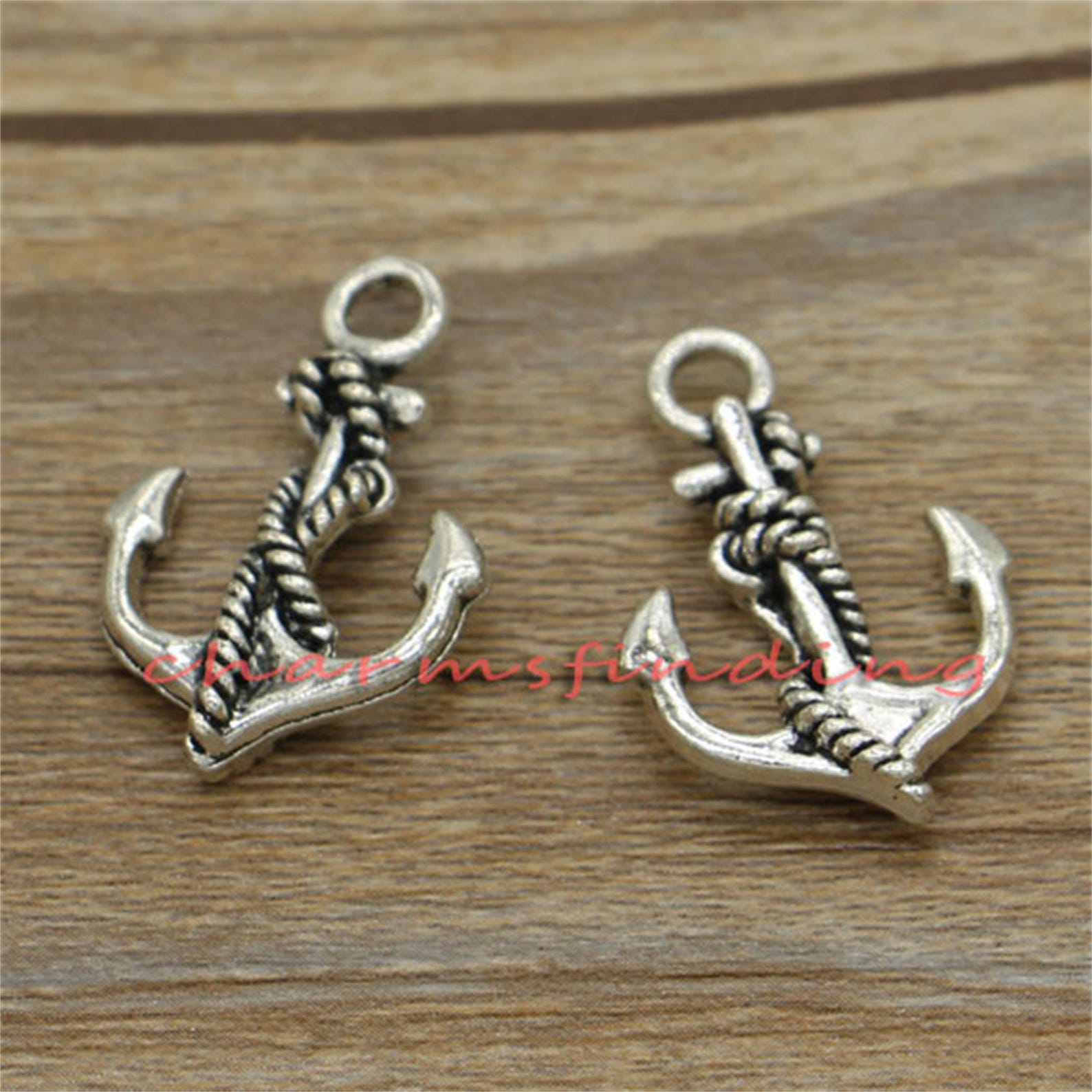20pcs Anchor Charms Sailing Ship Boat Charms 2 Sided Charms Antique ...