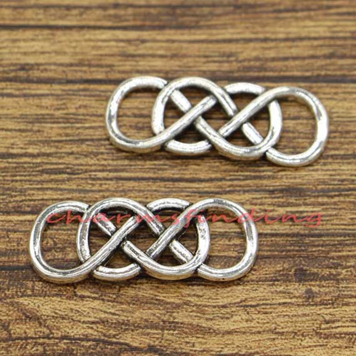 20pcs Infinity Connector Charms Double Infinity Antique Silver - Etsy