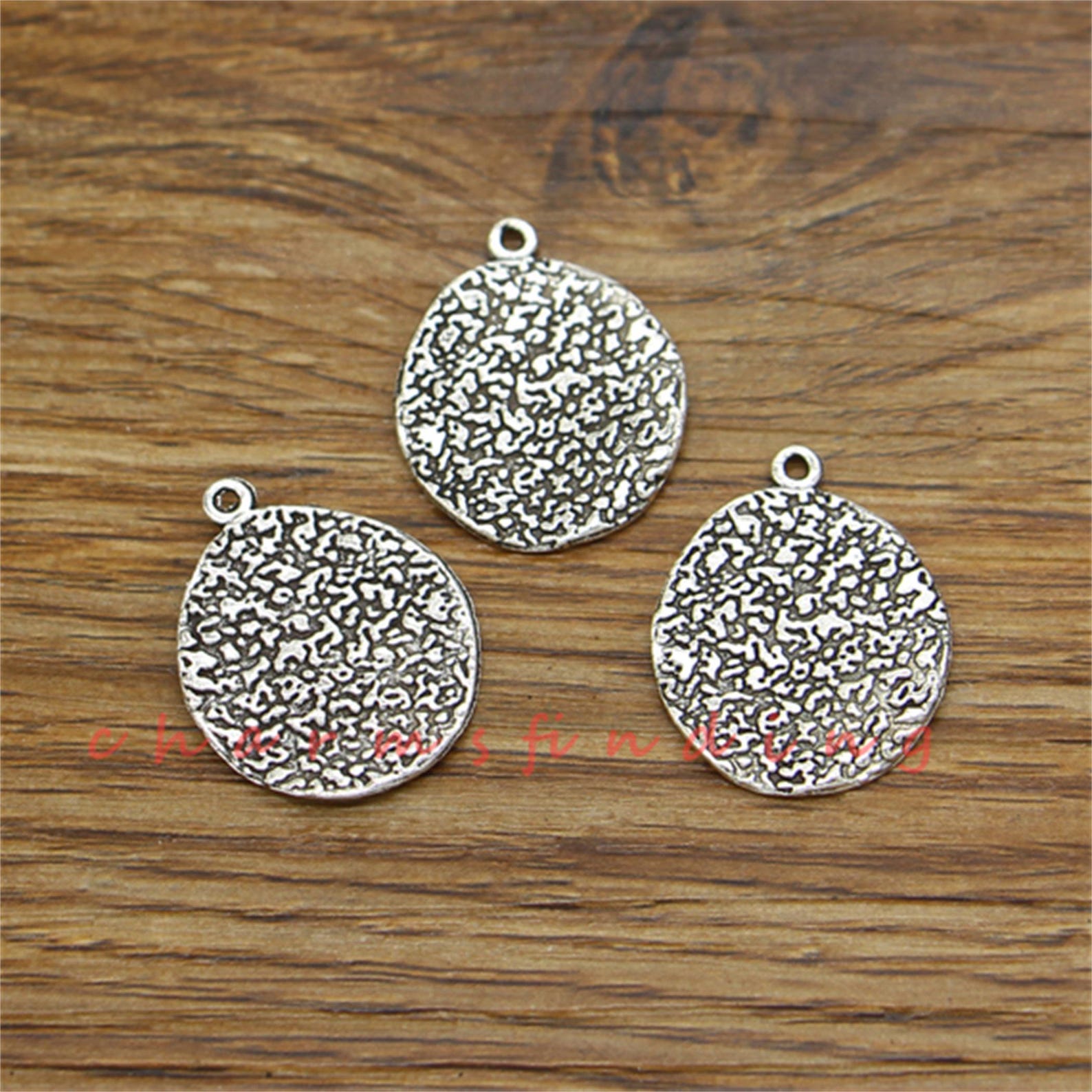 20pcs Tag Charm Double Sided Charms Antique Silver Tone 19x24mm Cf3593 ...