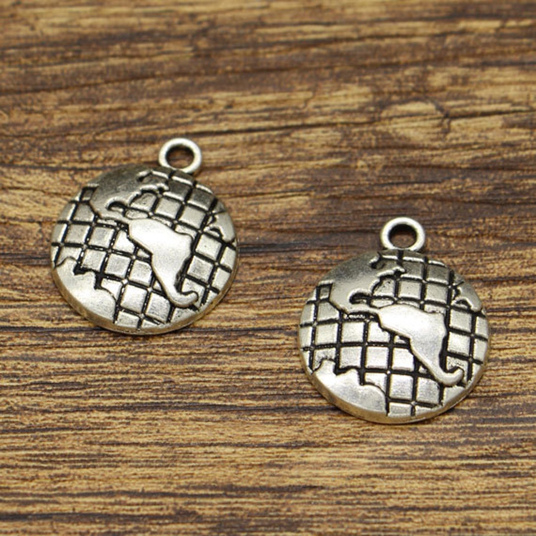 15pcs Global Charms Antique Silver Tone 20x24mm CF2919 - Etsy