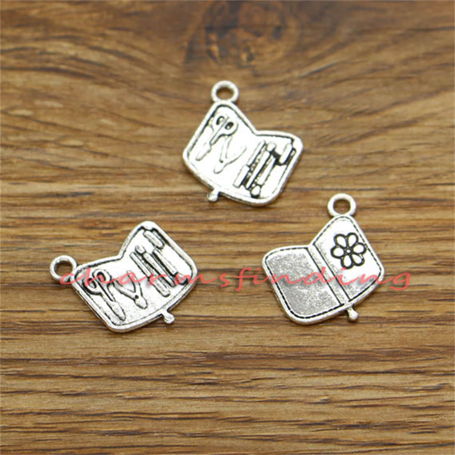30pcs Tool Box Charm Tool Kit Charms Antique Silver Tone 16x18mm Cf3236 ...