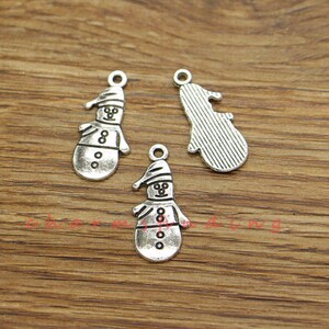 30pcs Snowman Charms Snow Charm Winter Charms Antique Silver - Etsy