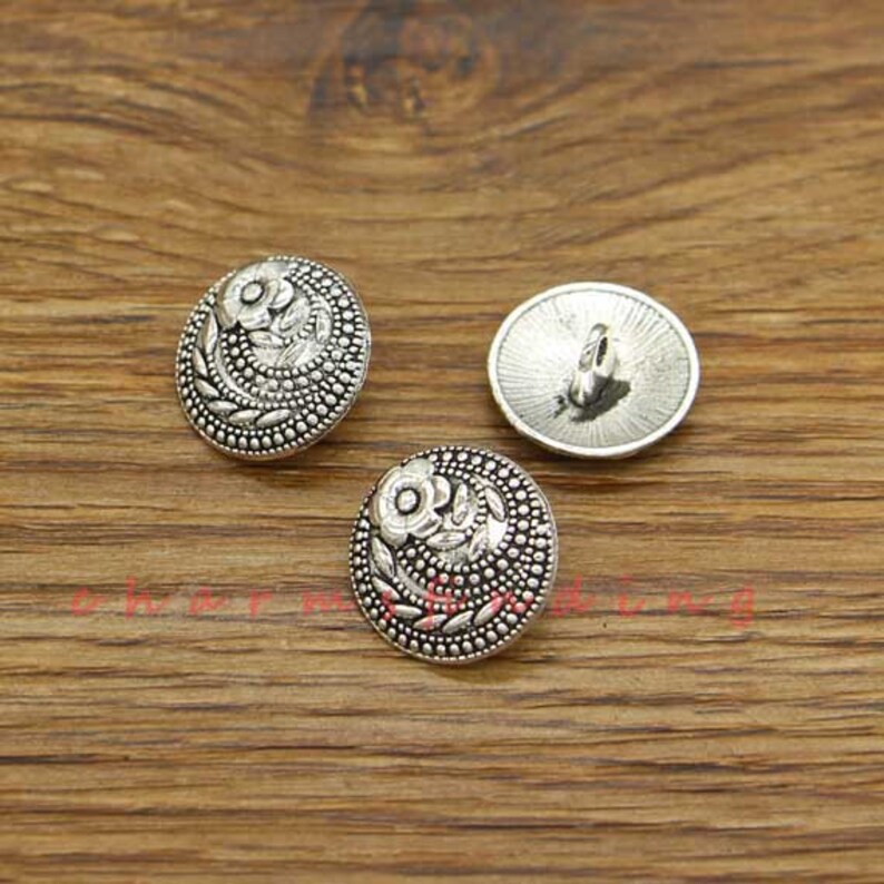 20pcs Metal Flower Buttons Floral Flower Button Great for | Etsy