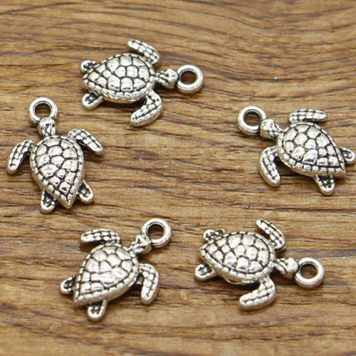 50pcs Turtle Charms Tortoise Charms Animal Charms Antique - Etsy