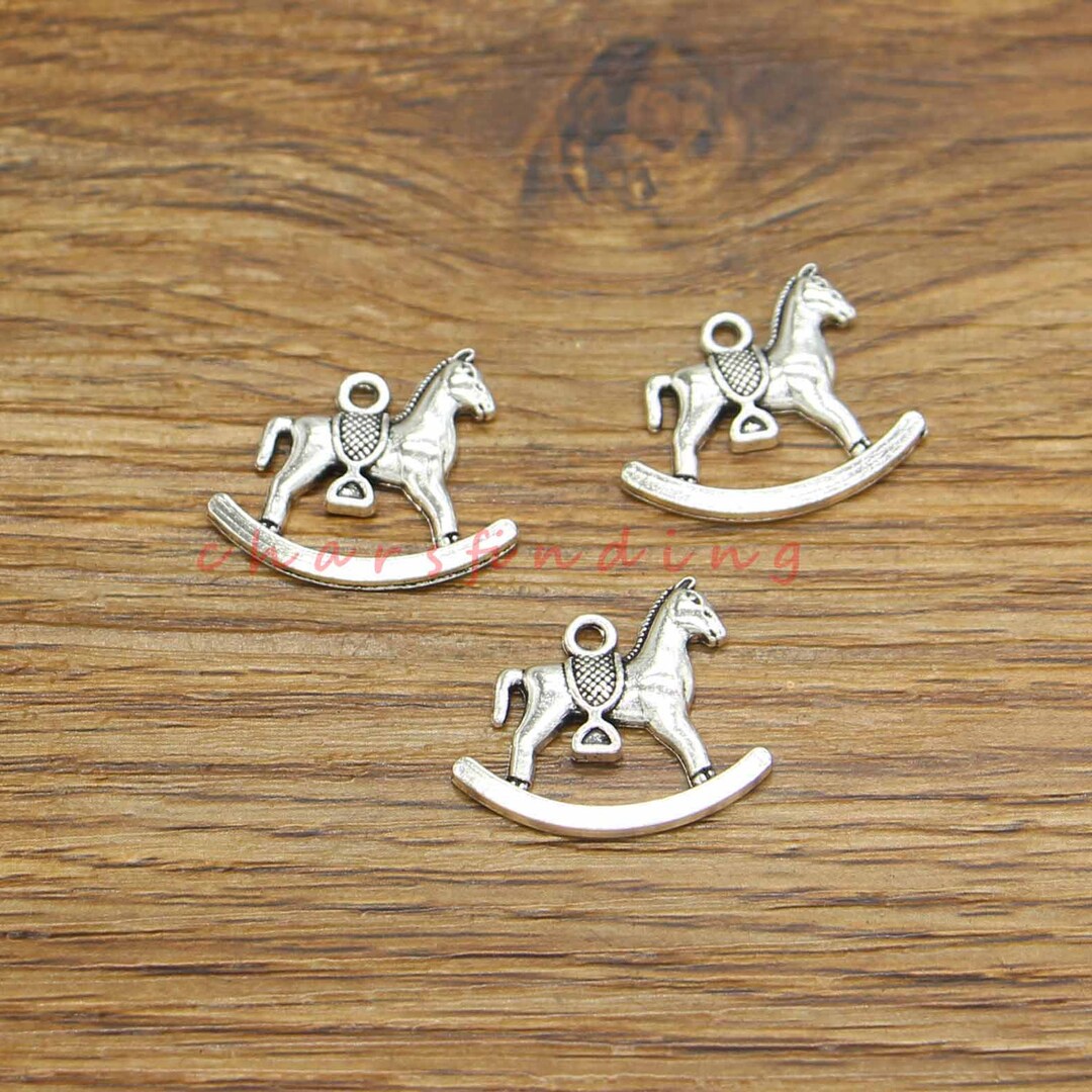 25pcs Rocking Horse Charms Antique Silver Tone 22x18mm Cf4217 - Etsy