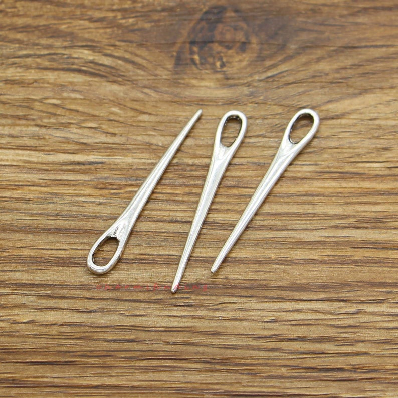 30pcs Sewing Needle Charms Sewing Charms Antique Silver Tone | Etsy