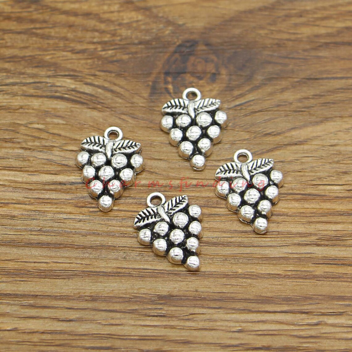 25pcs Grape Charms Fruit Charms Antique Silver Tone 14x19mm Cf4053 - Etsy