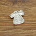 10pcs Shirt Charms Sports Shirt Number One 1 Antique Silver Tone ...