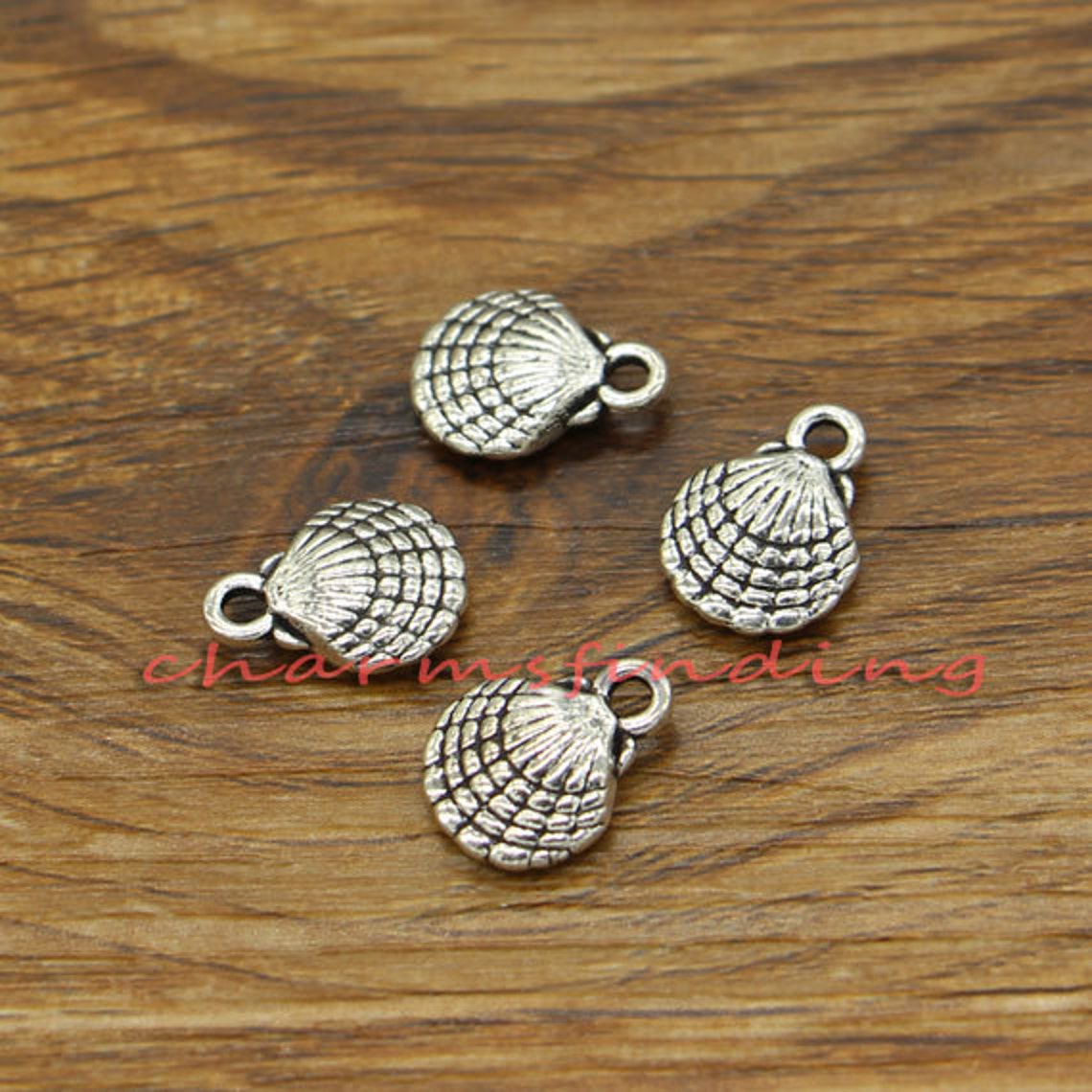 30pcs Shell Charms 3D Seashell Charm Antique Silver Tone | Etsy