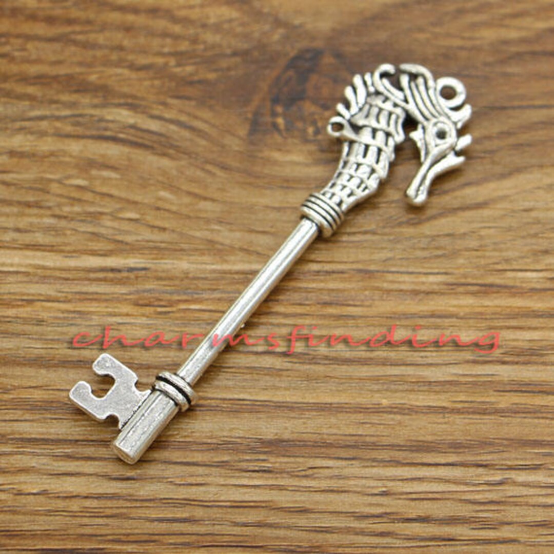 3pcs Huge Dragon Key Pendants Charms Antique Silver Tone 20x71mm Cf3245 ...