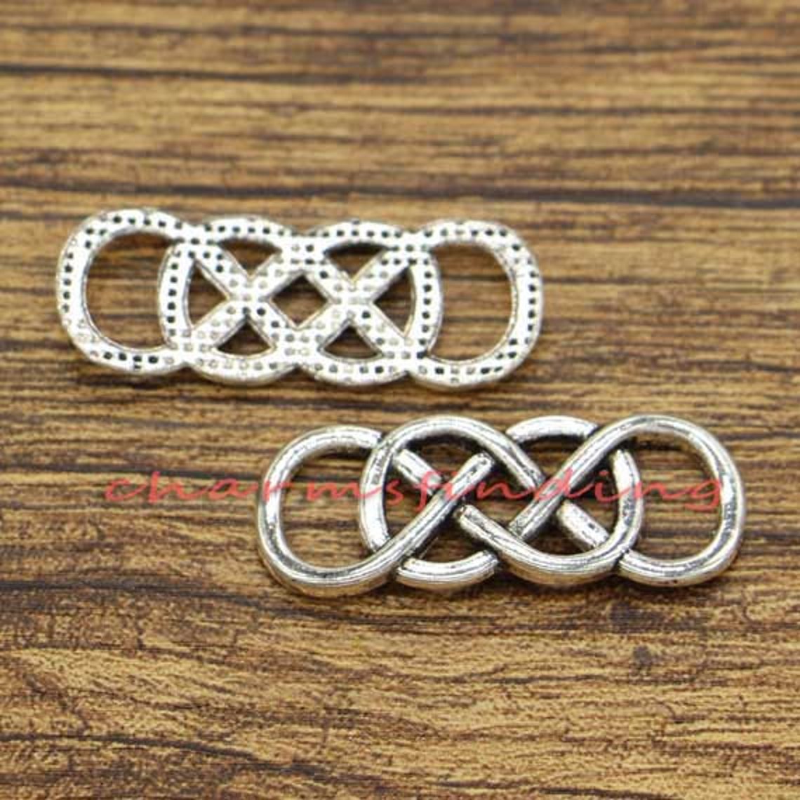 20pcs Infinity Connector Charms Double Infinity Antique Silver | Etsy