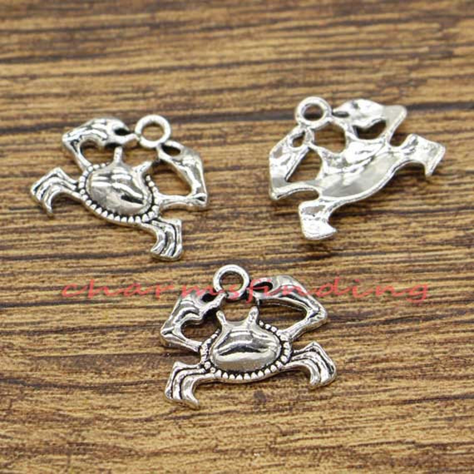 30pcs Crab Charms Marine Life Charms Antique Silver Tone - Etsy
