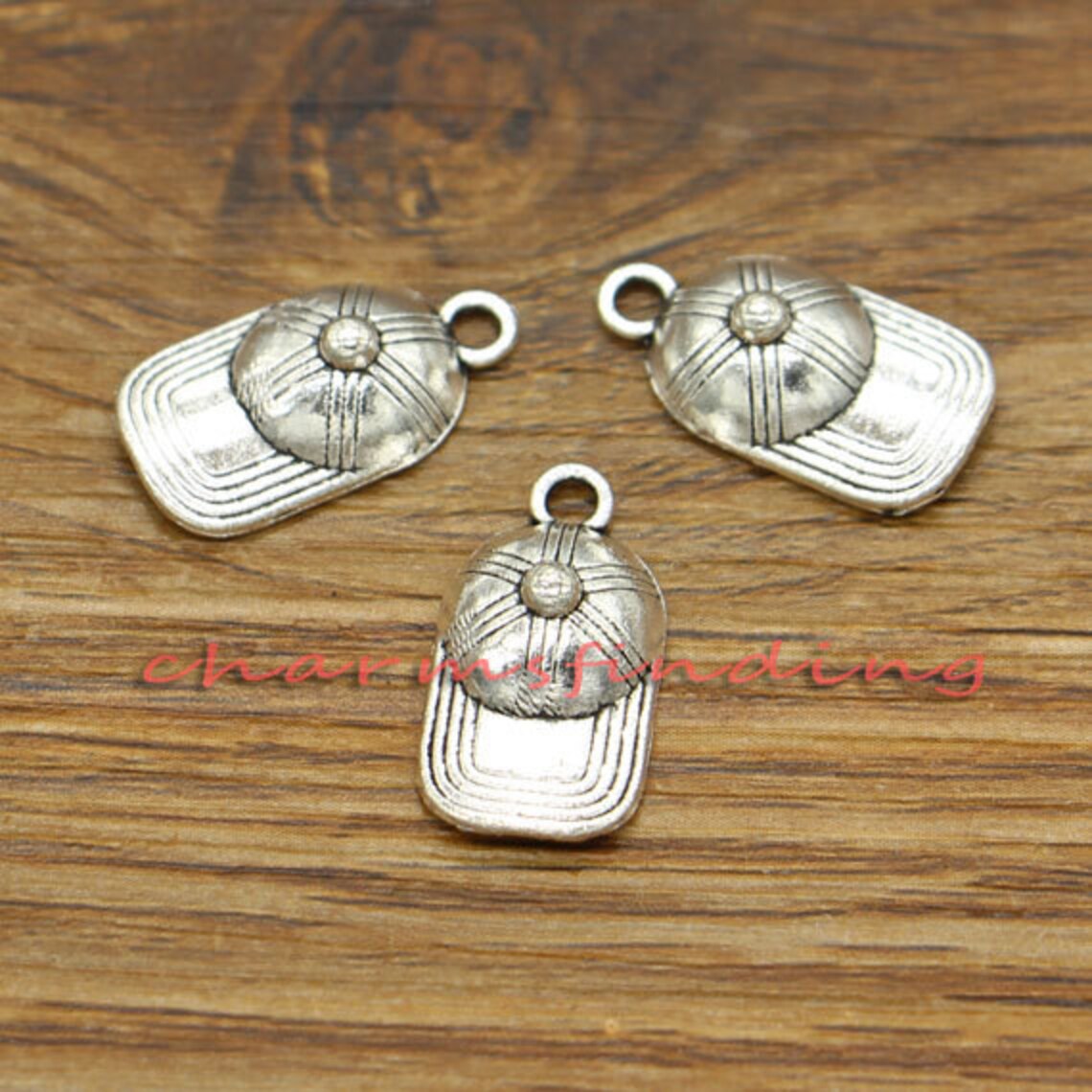 20pcs Baseball Cap Charm Hat Charms Antique Silver Tone | Etsy