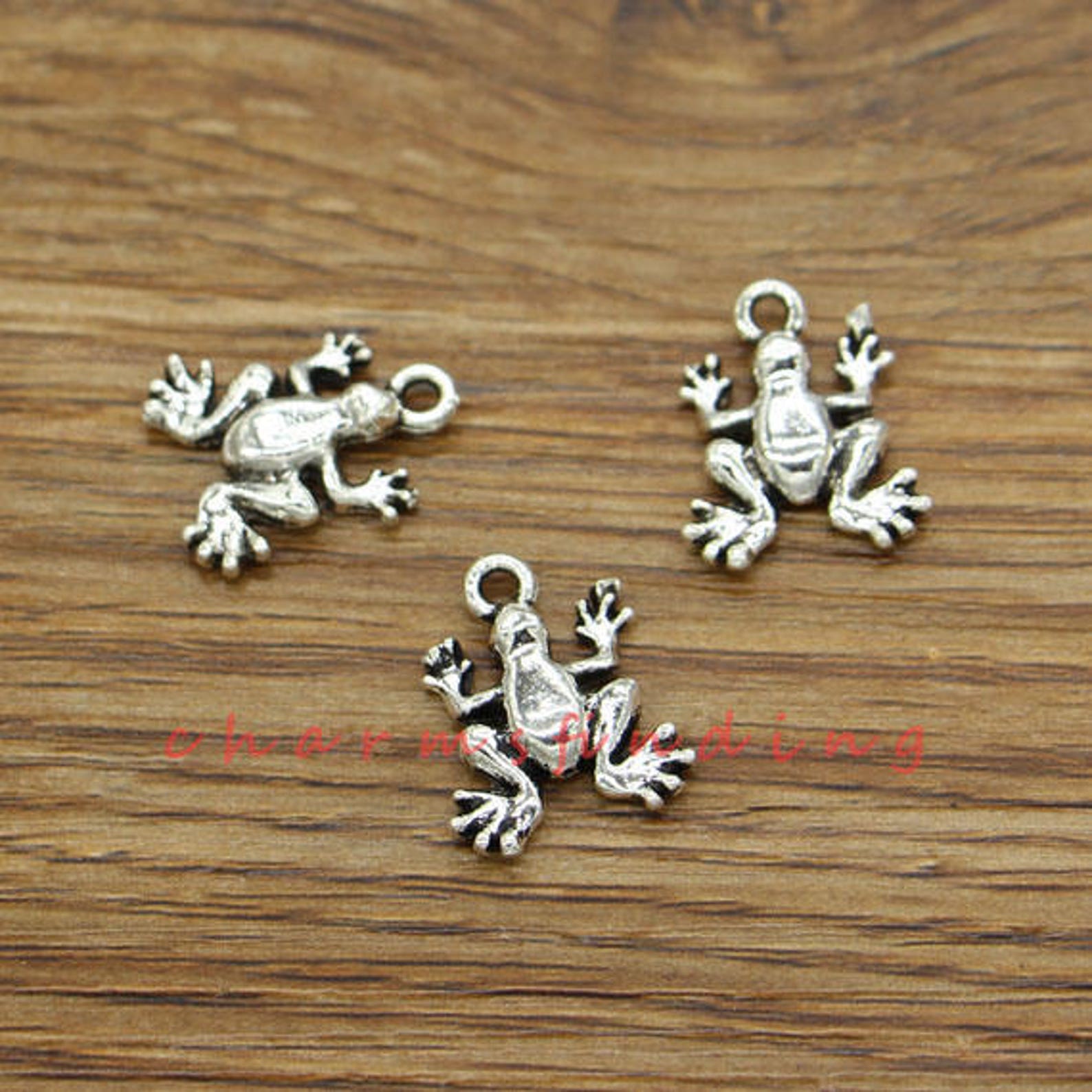 25pcs Frog Charms Antique Silver Tone 17x14mm Cf3455 - Etsy