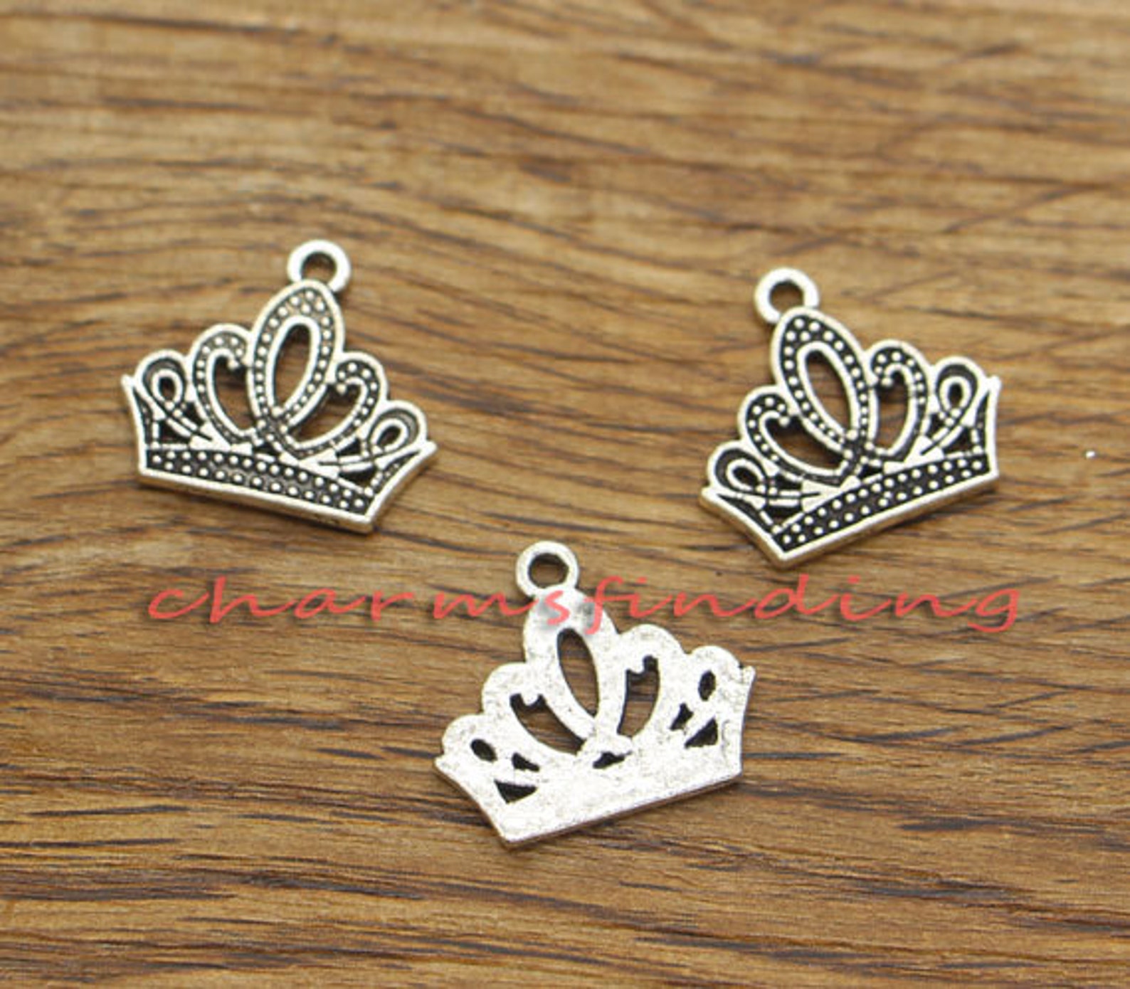 30pcs Crown Charms Princess Charms Antique Silver Tone 17x18mm - Etsy