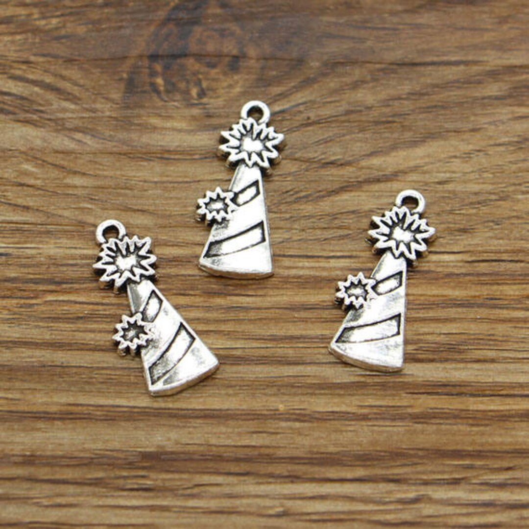 50pcs Christmas Tree Charms Tree Charms Holiday Charms Antique Silver ...