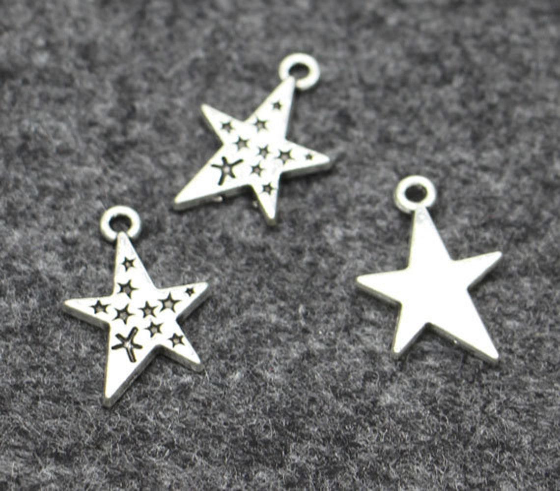 20pcs Star Charms Five-Pointed Star Charms Pentagram Geometry | Etsy