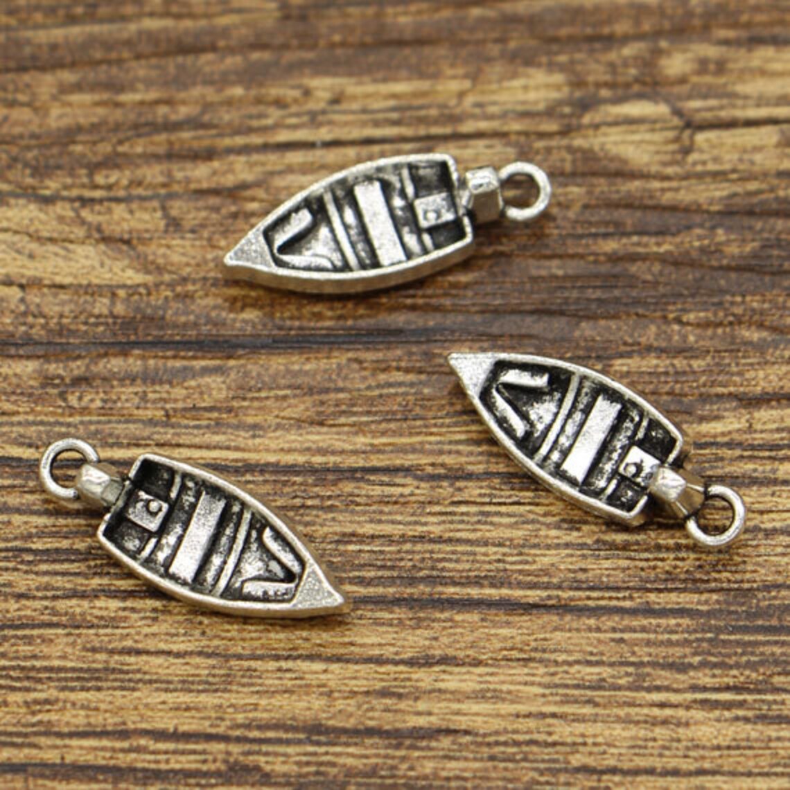 25pcs Motorboat Charms Boat Charms Antique Silver Tone 22x8mm | Etsy