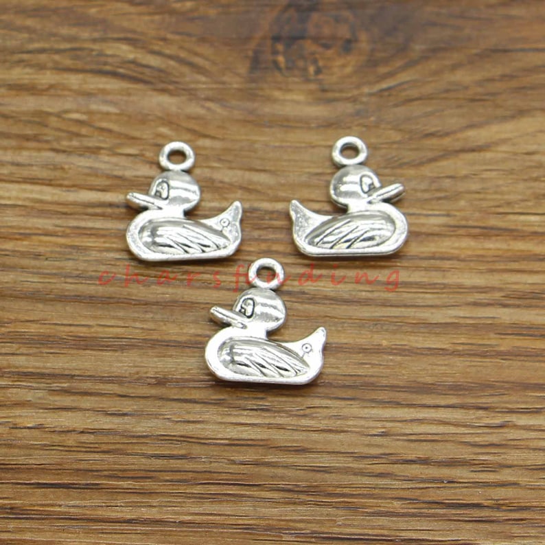 20pcs Duck Charms Rubber Duck Baby Charm Antique Silver Tone - Etsy