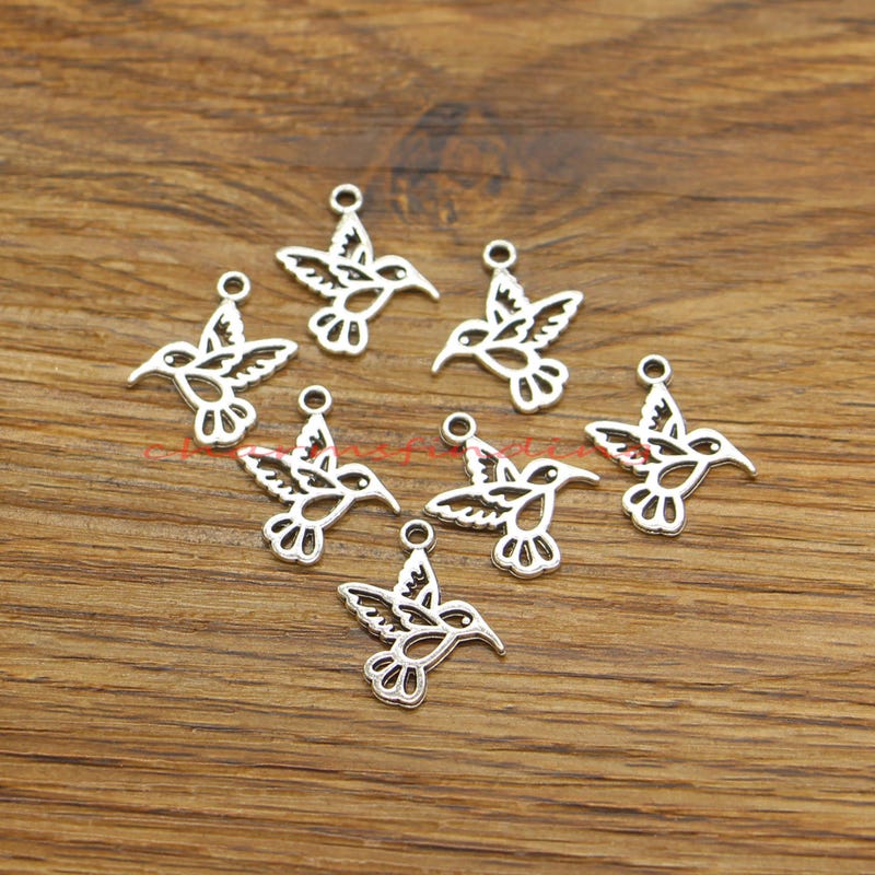 Hummingbird Charm Antique - Etsy