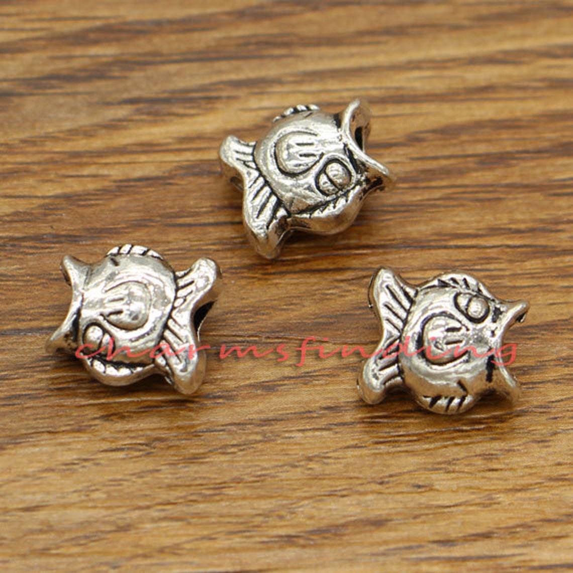 20pcs Fish Beads Animal Beads With 3.5mm Hole Approx Antique - Etsy