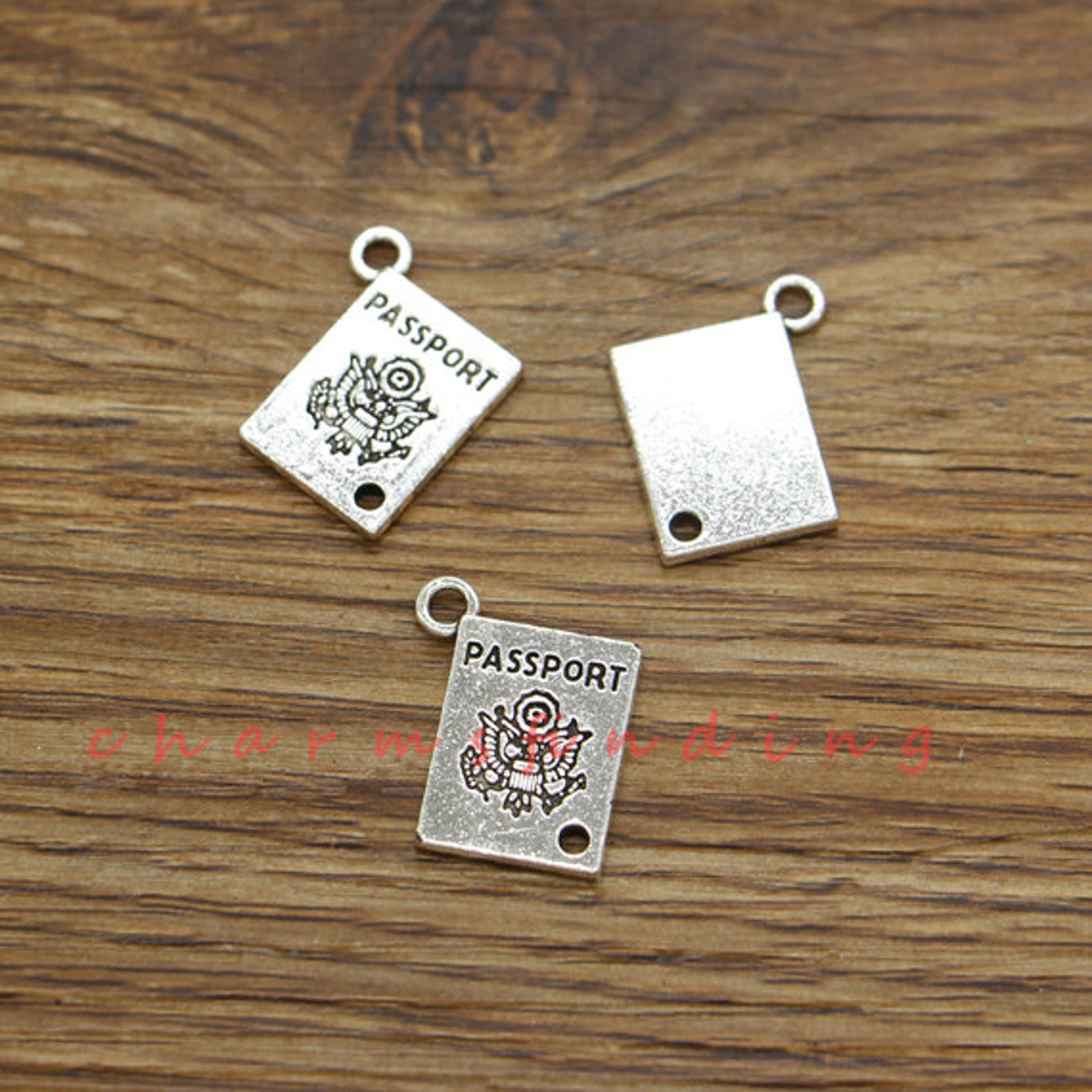 15pcs Passport Charms Travel Charms Antique Silver Tone - Etsy