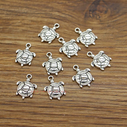 50pcs Turtle Charms Tortoise Charms Animal Charms Antique - Etsy