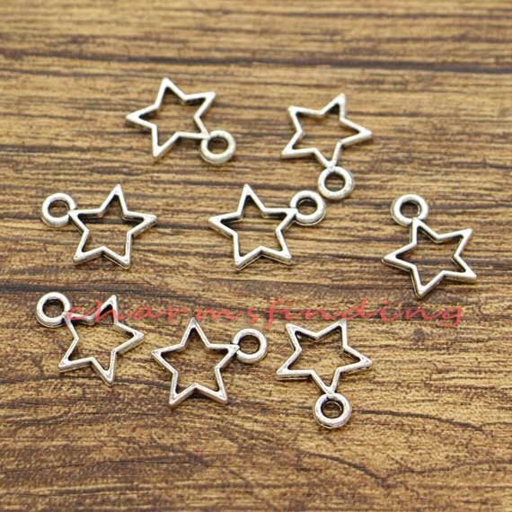 100pcs Open Star Charms Double Sided Charms Bulk Charms - Etsy