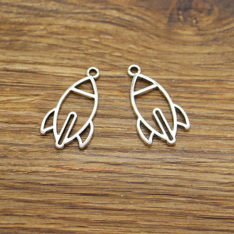 30pcs Rocket Ship Charms Spaceship Charms Antique Silver Tone | Etsy