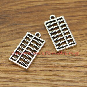 30pcs Abacus Charms Counting Charm Antique Silver Tone 26x13mm Cf0476 ...
