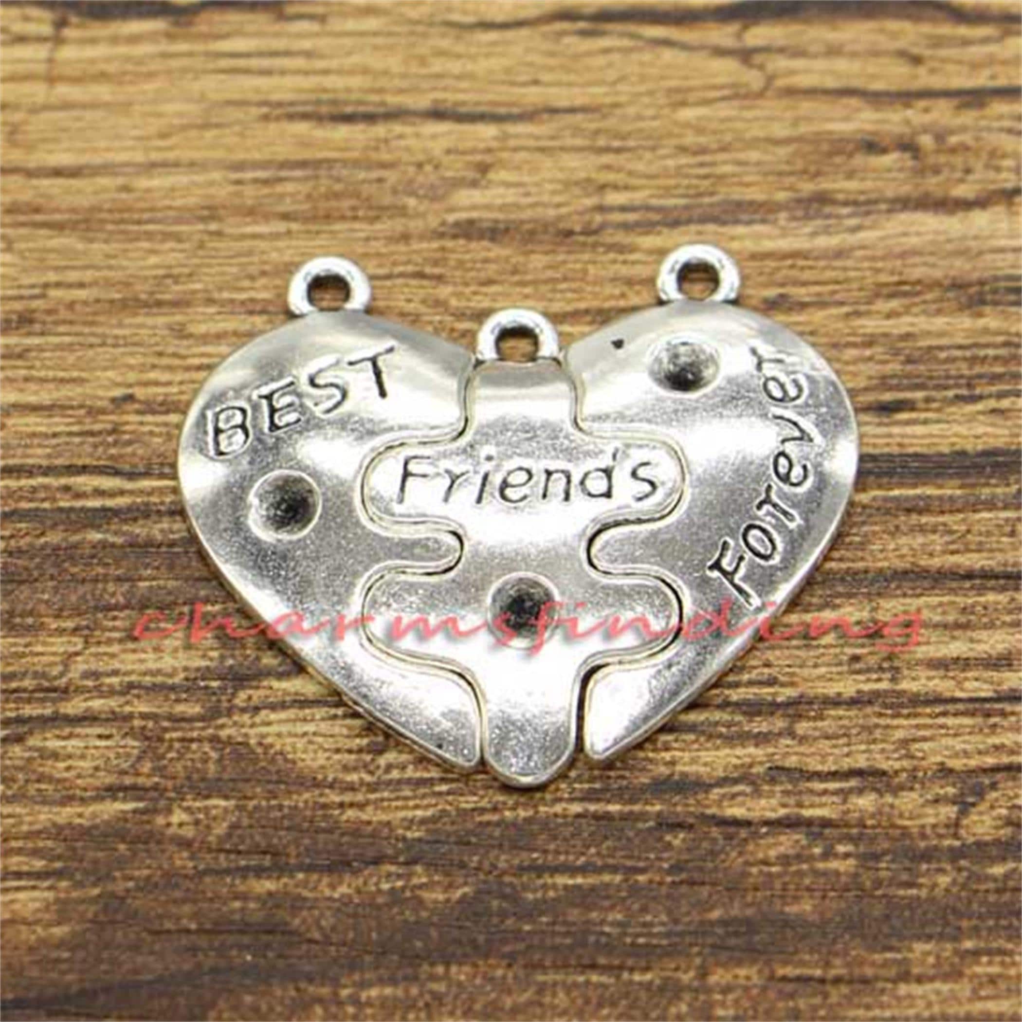 10 Sets Best Friends Forever Charm 3 Piece Set Charm Friendship Charms ...