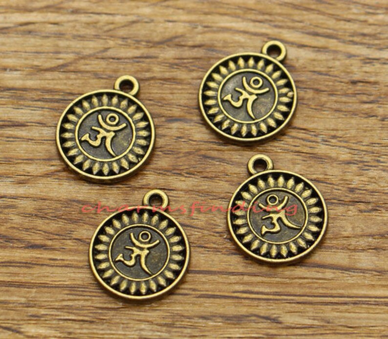30pcs OM Charms Ohm Yoga Meditation Antique Bronze Tone - Etsy