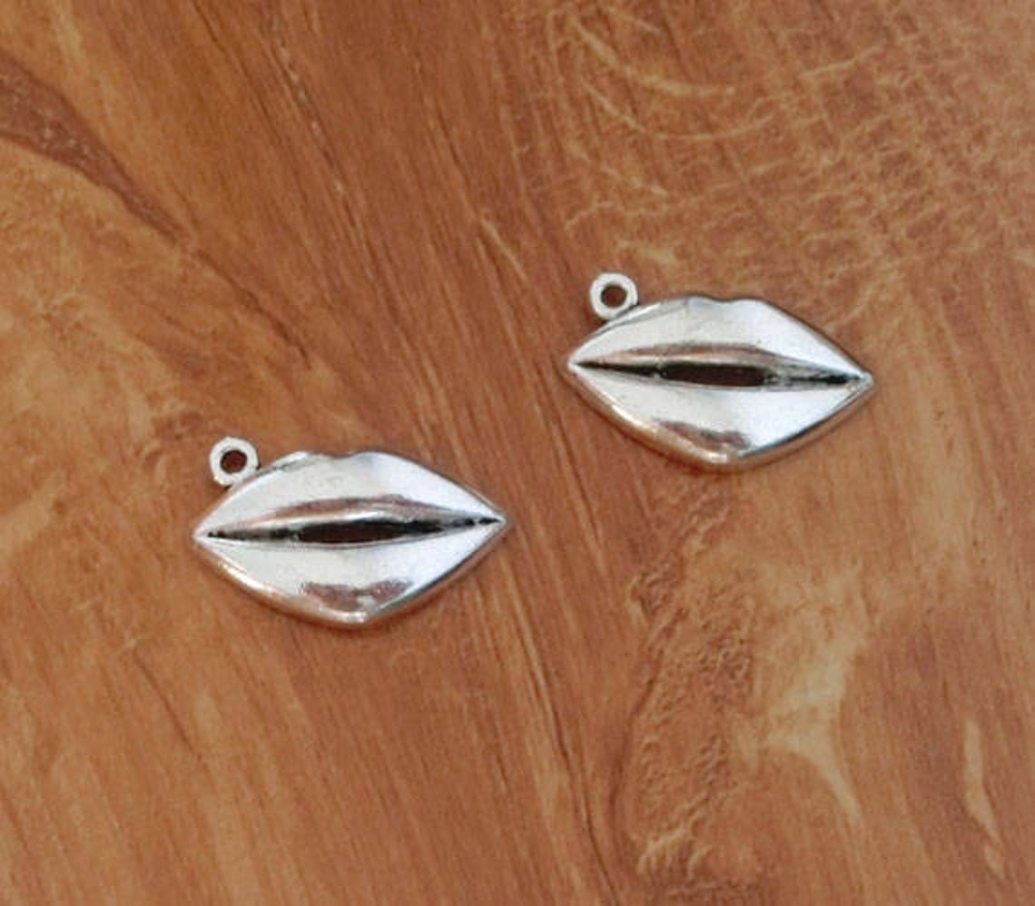 20pcs Sexy Lips Charms Kissing Jewelry Making Supplies Antique - Etsy