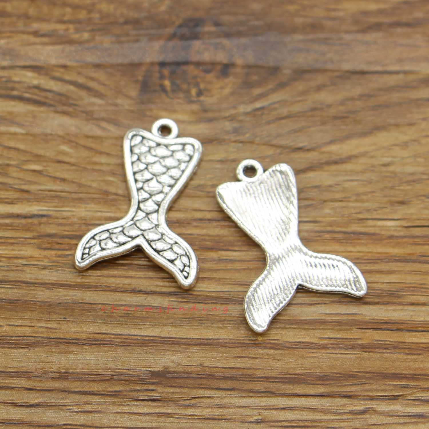 15pcs Mermaid Charms Mermaid Scale Ocean Charms Antique Silver - Etsy